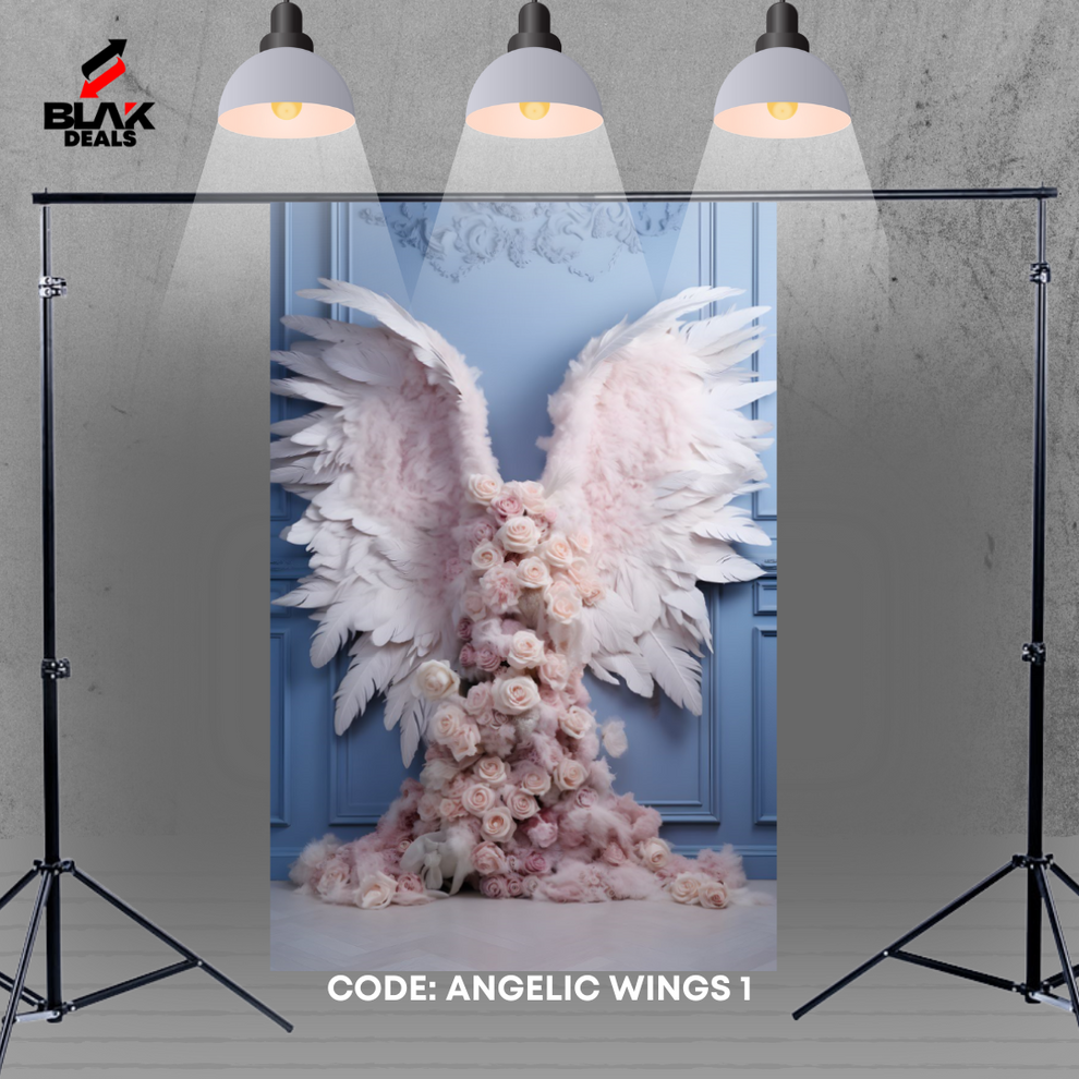 Angelic Wings Maternity Portrait Photography Backdrop Photoshoot | BLA ...