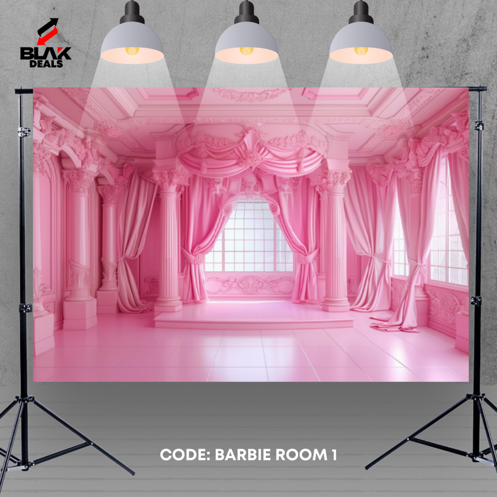 Barbie Pink Room Kids Newborn Toddler Portrait Photography Backdrop Ph ...